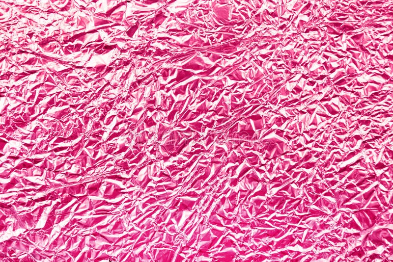 Texture of Pink or Red Foil. Crumpled Foil Stock Photo - Image of sheet ...