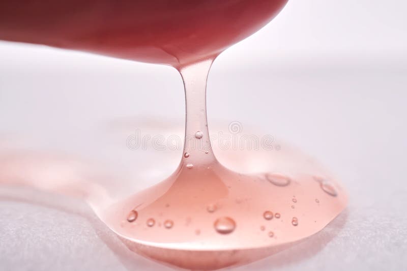 The Texture of a Pink Viscous Cosmetic. Stock Photo - Image of ...