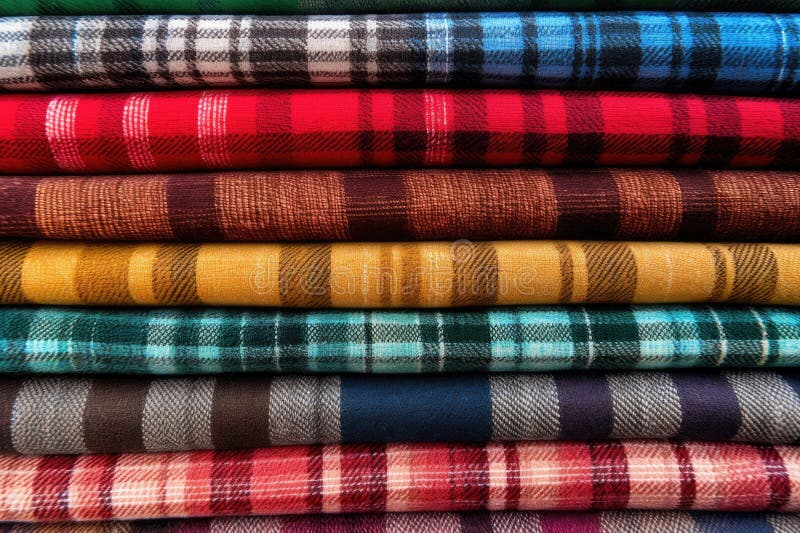 Texture of Plaid Picnic Blanket in Multiple Colors Stock Photo - Image ...