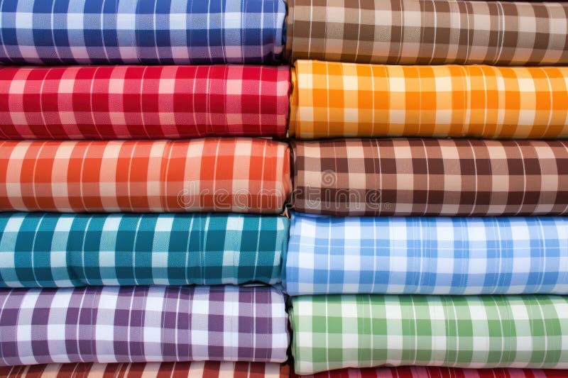Texture of Plaid Picnic Blanket in Multiple Colors Stock Image - Image ...