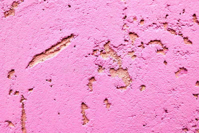Texture Plaster Painted in Pink Paint Stock Photo - Image of peeling ...