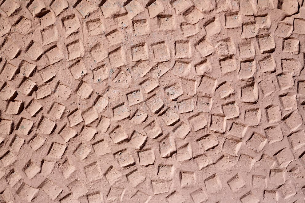 The Texture of the Plastered Wall. Rough Corrugated Cement Surface ...