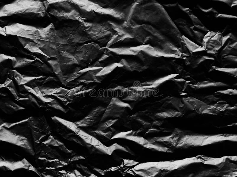 Texture Plastic Bag Background Black Wrinkled Nylon Garbage Crumpled ...