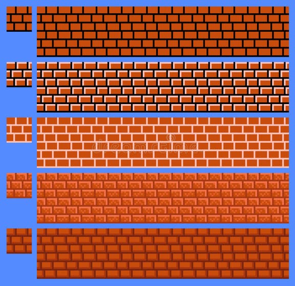 Texture Pixel Art Vector Brick Stone Wall Stock Illustrations – 136 ...