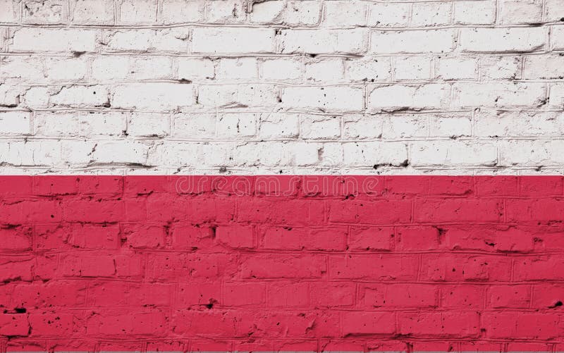 Texture of Poland Flag on a Wall. Stock Image - Image of pieces ...