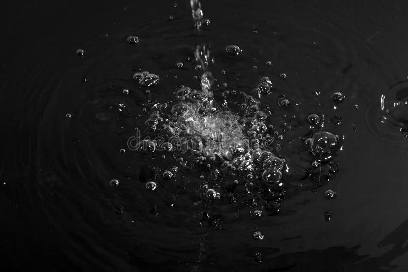 Texture of Pouring Water in Black Background Stock Image - Image of ...