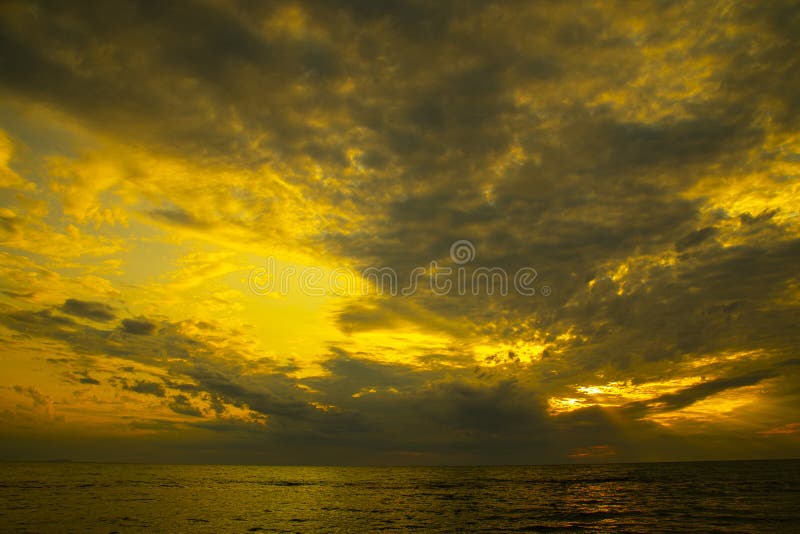 Texture Pre-sunset Sky with Black Clouds in Bad Weather Stock Image ...