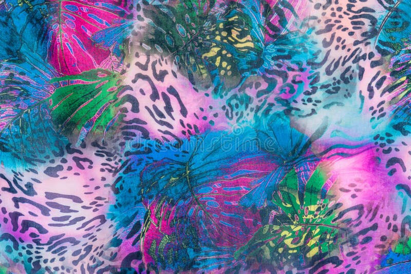 Texture Of Print Fabric Striped Leopard Stock Photo - Image of black ...