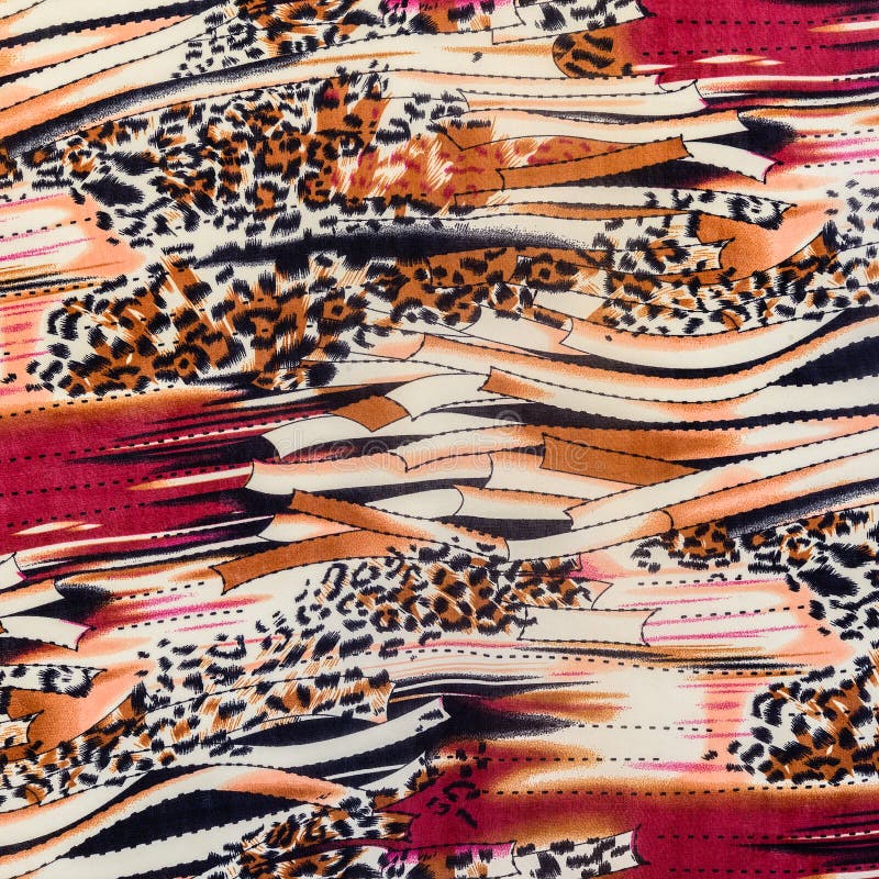 Texture of Print Fabric Striped Leopard Stock Image - Image of ...