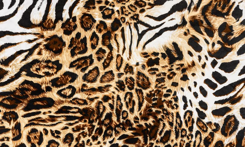 Texture of Print Fabric Stripes Leopard Stock Photo - Image of brown ...