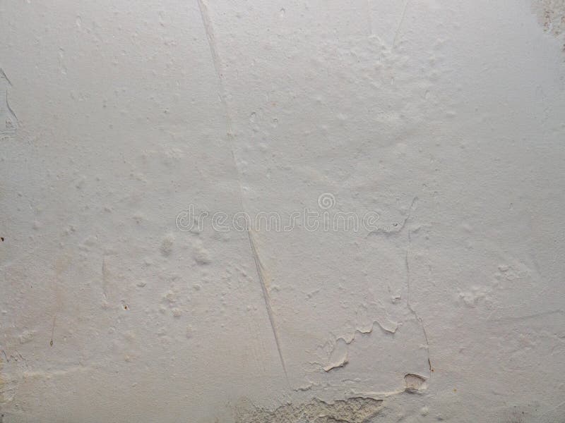 Texture of the Putty. White Plastered Wall with Stains and Drips on a ...