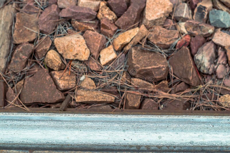 Texture of Railway and Railroad Stones Stock Image - Image of station ...