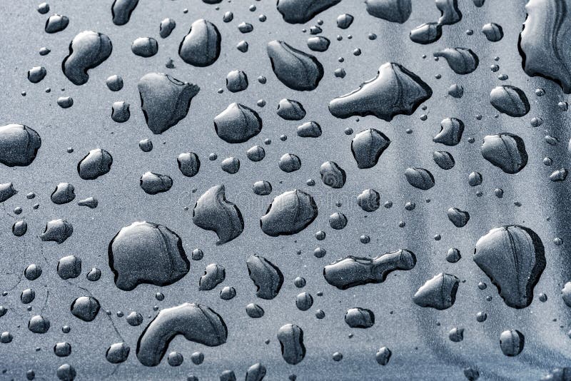 Texture of Raindrops on a Car Surface after Raining Stock Photo - Image ...