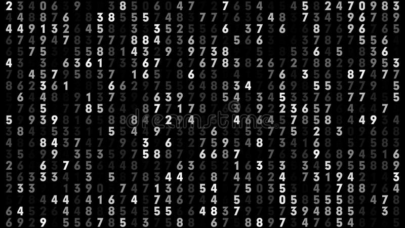 Random Numbers On Black Numerical Code Sequence For Data Science And Software Development With 0132