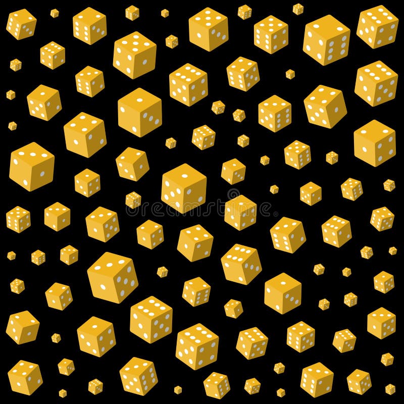 Texture of Randomly Stacked Dice in Luxury Style Stock Vector ...