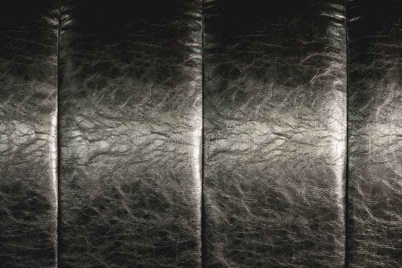 The Texture of the Real Leather on the Back of the Bed. Vertical ...