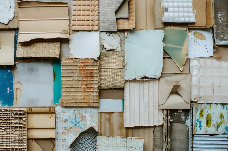 Texture of Recycled Materials and Natural Elements Stock Image - Image ...