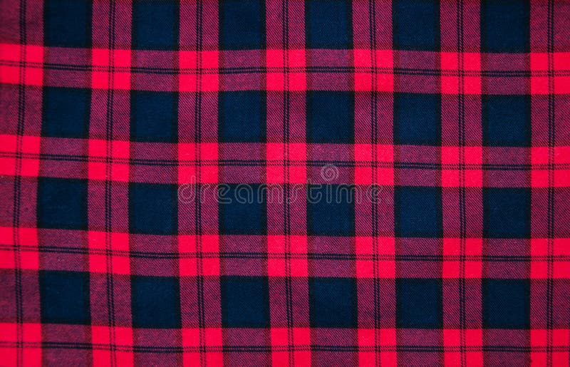 Texture of Red Black Checkered Fabric Stock Photo - Image of color ...