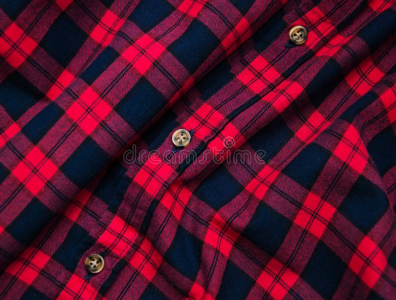 Texture of Red Black Checkered Fabric Stock Image - Image of material ...