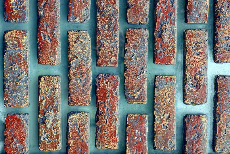 Texture of Red Bricks on a Glass Wall Stock Image - Image of bricks ...