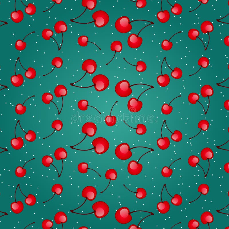 Texture red cherry stock vector. Illustration of decorative - 61860685