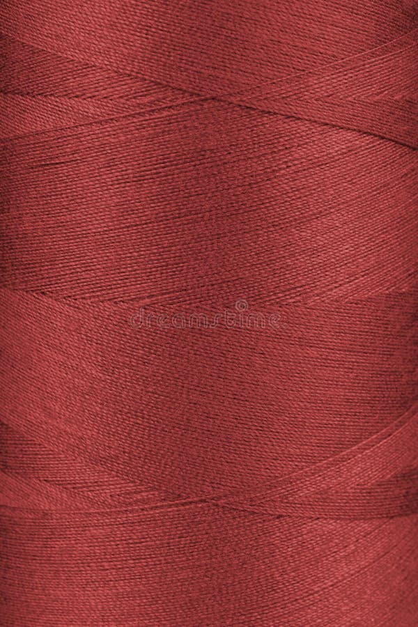 Texture of Red Color Threads in Spool Close Up, Macro Stock Image ...