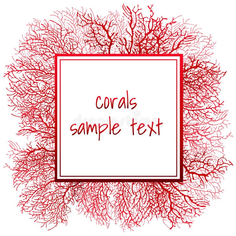 Texture of Red Coral and Frame for Text Stock Vector - Illustration of ...