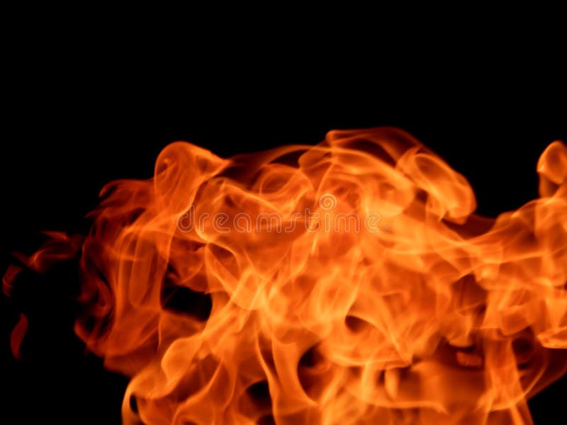 Texture of Red Fire Flame on a Black Background Stock Image - Image of ...