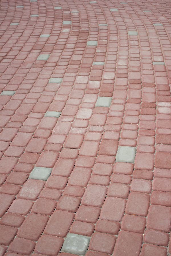 Texture of Red Floor Paving Tiles in City - Background Stock Photo ...