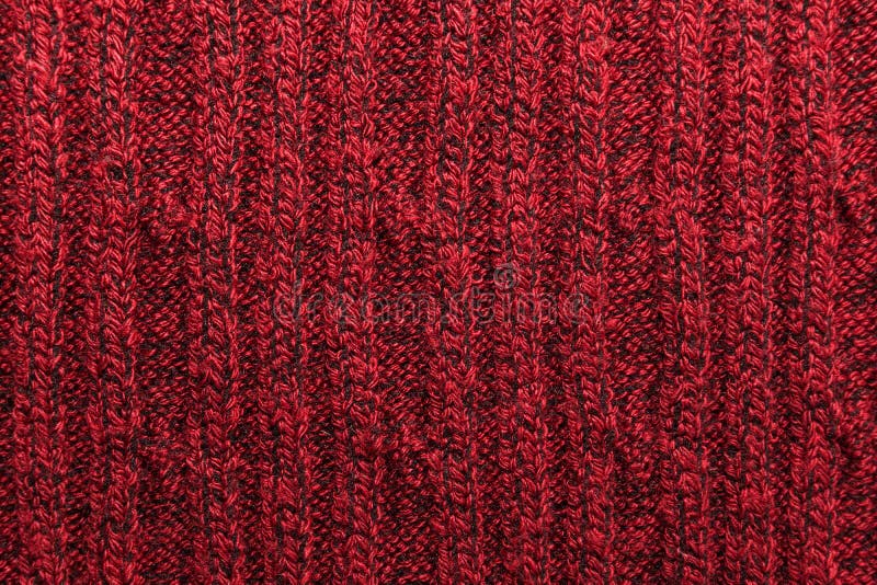 Texture of a Red Knitted Sweater Closeup. Knitted Wool Material Stock ...
