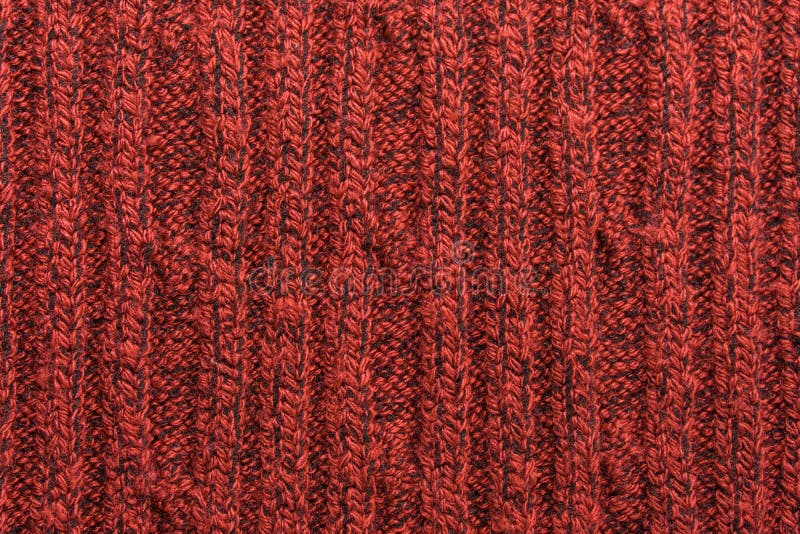 Texture of a Red Knitted Sweater Closeup. Knitted Wool Material Stock ...
