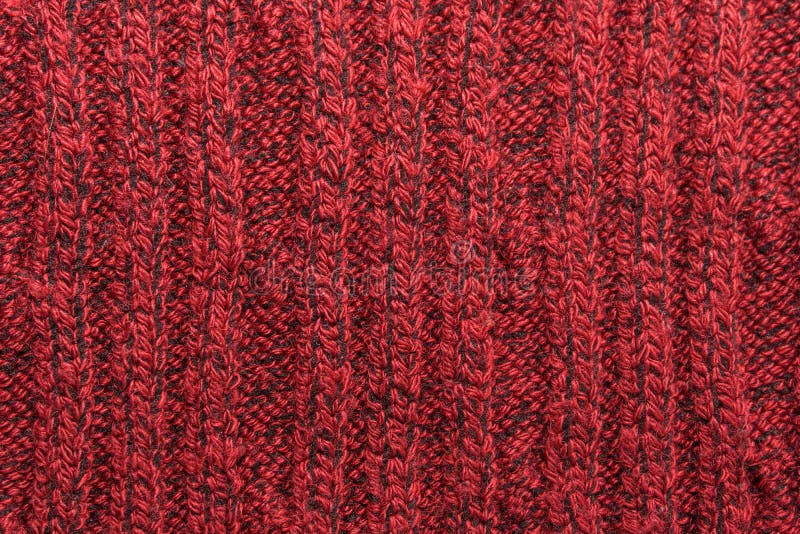 Texture of a Red Knitted Sweater Closeup. Knitted Wool Material Stock ...