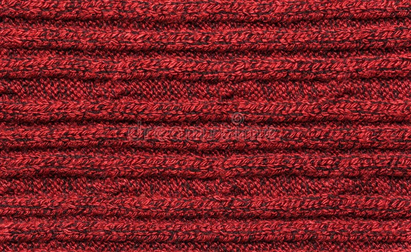 Texture of a Red Knitted Sweater Closeup. Knitted Wool Material Stock ...