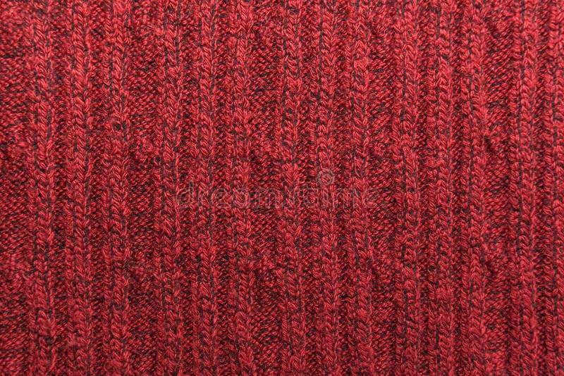 Texture of a Red Knitted Sweater Closeup. Knitted Wool Material Stock ...