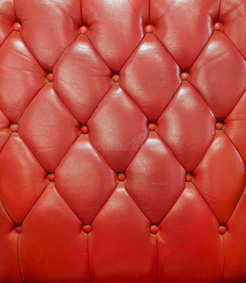 Texture of Red Leather Vintage Sofa Stock Image - Image of fashion ...