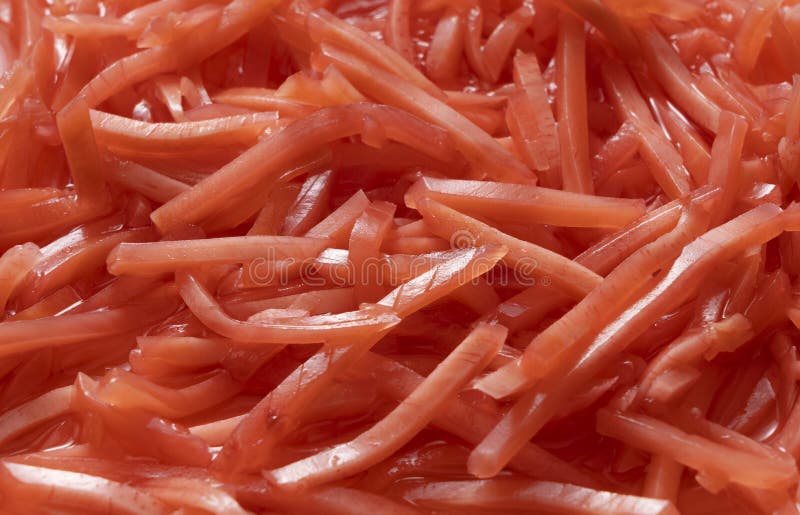 Texture of Red Pickled Ginger Stock Photo - Image of shoga, oriental ...