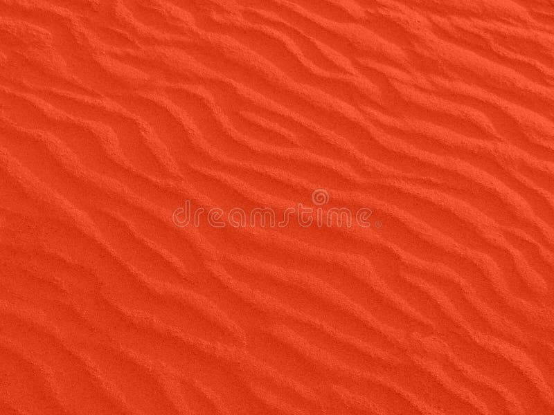 Texture of Red Sand Waves on the Beach or in the Desert. the Ripples of ...