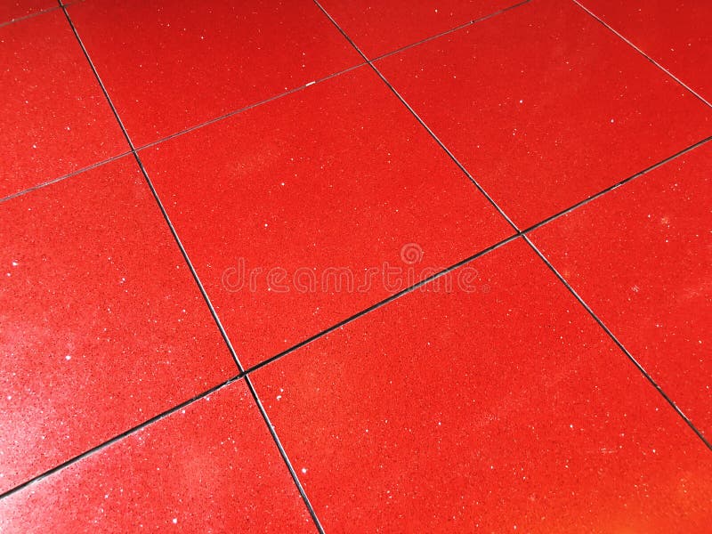 Texture of Red Shiny Tiles on the Floor. Stock Photo - Image of decor ...