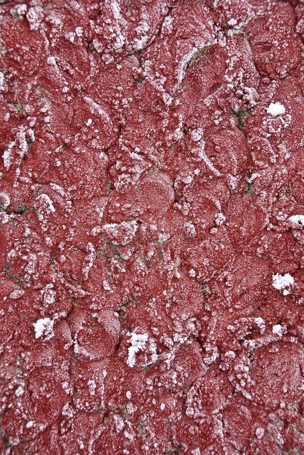 Texture of Red Stone Covered with Ice Crystals Stock Photo - Image of ...