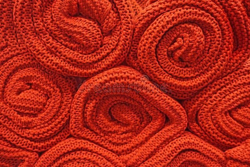 Texture of Red Wool Big Knit Blanket Stock Photo - Image of merino ...