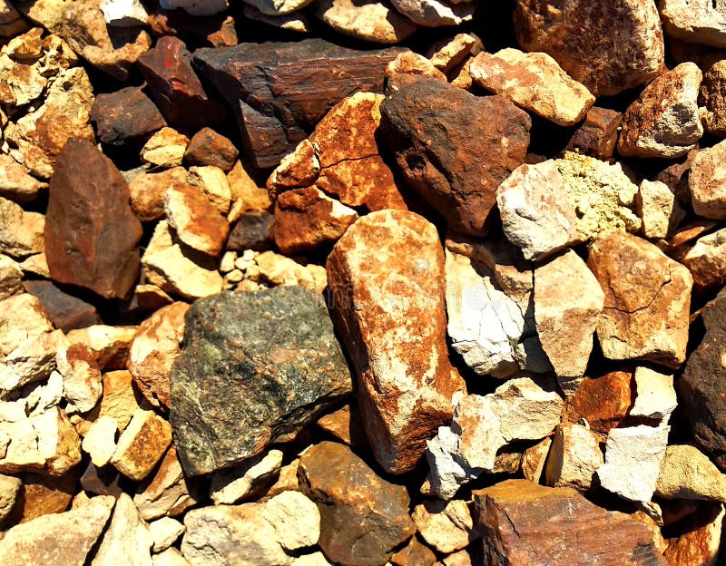 The Texture of Reddish-brown Yellow Stones of Different Shapes and ...