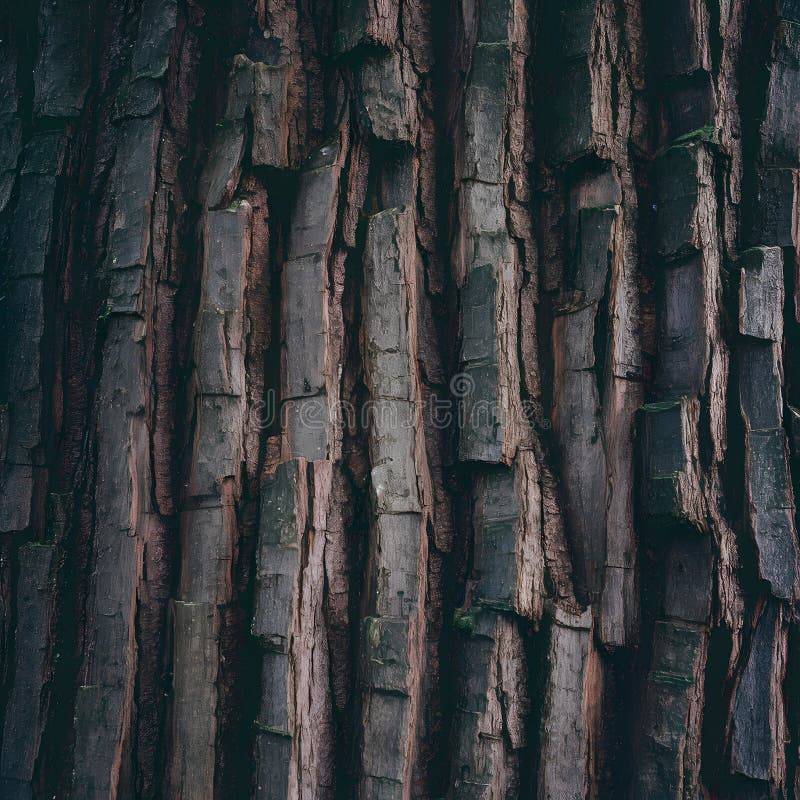 Texture Rich Close Up Showcases the Bark of a Tree Stock Illustration ...