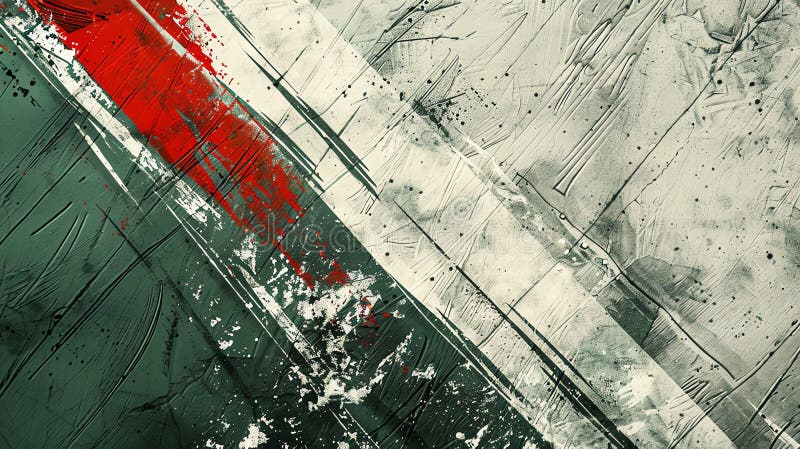 Texture-rich Red and Green Paint Splashes Dance Against a White ...