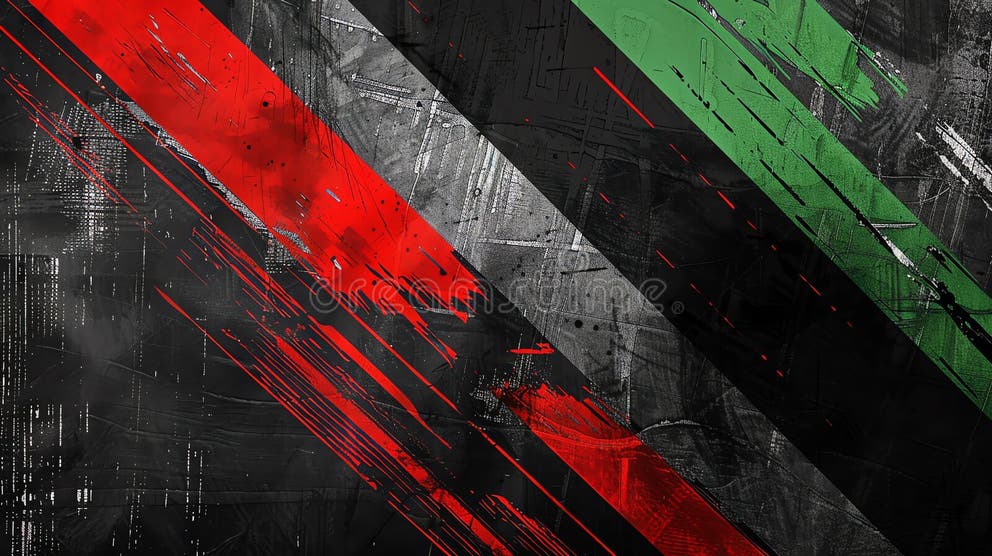 Texture-rich Red and Green Paint Splashes Dance Against a White ...