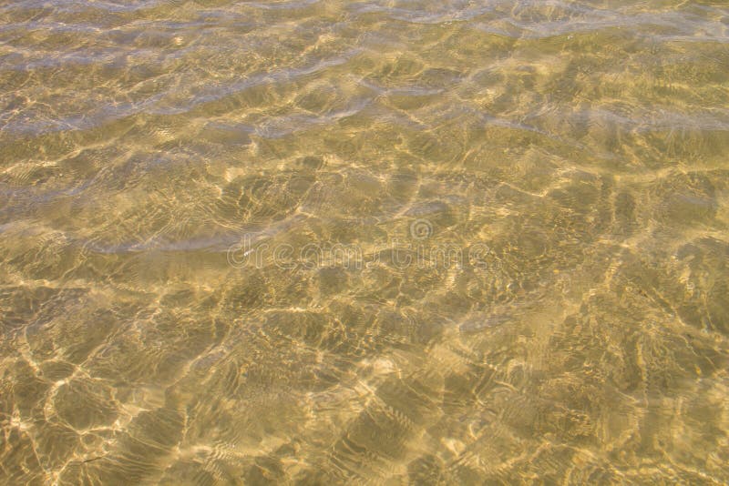 Texture of Ripple Sea Water with Sand Bottom for Background Stock Photo ...