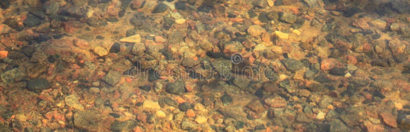 The Texture of the River Bottom with Granite Pebbles Stock Photo ...