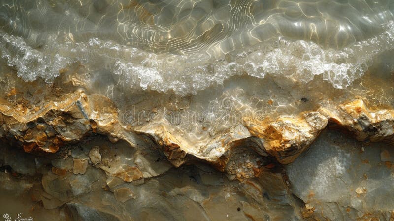 Texture of a Riverbed the Gentle Flow of Water Creating Unique Patterns in the San Stock Image ...