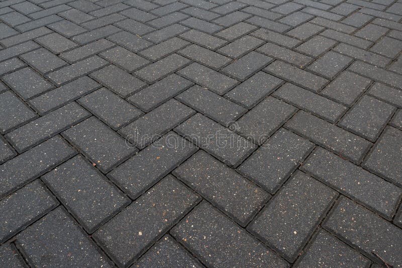 Texture of Road Tiles with Herringbone Pattern Stock Image - Image of ...