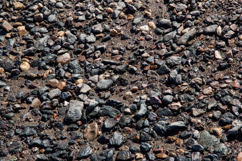 The Texture of the Roadbed Made of Sand and Gravel Mixture Stock Image ...