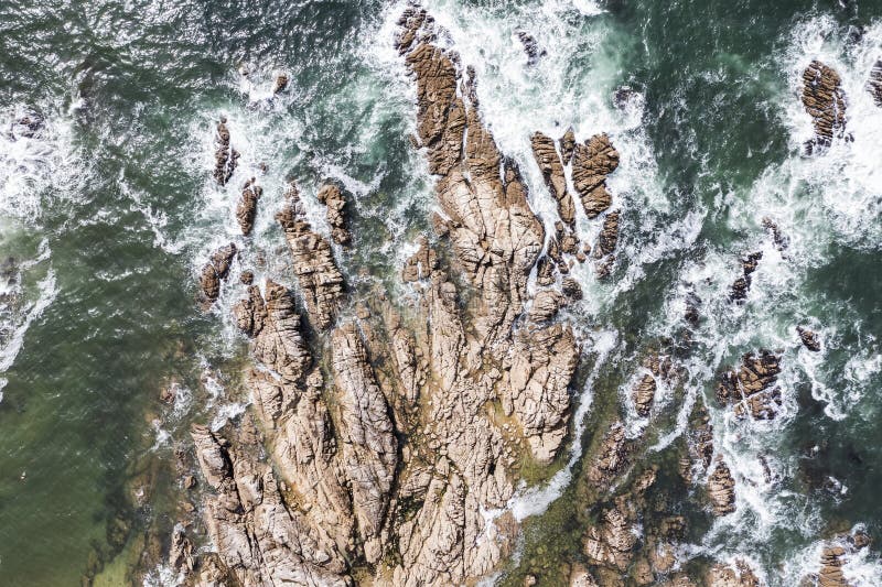 Texture of Rocks by the Ocean. Landscape of Rocks Over the Ocean from a ...